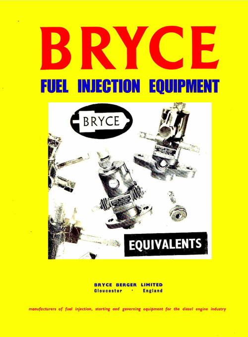 Bryce E size Fuel injection pump parts manual. - ECManuals